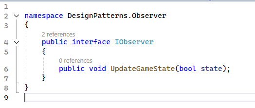 Observer Pattern Example Code