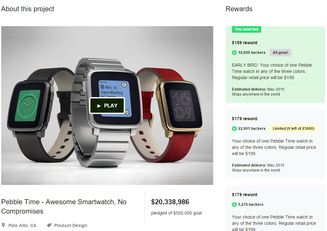 Pebble Time (หลังใช้ไป 1 วัน). จากที่สั่งได้ร่วมระดมทุน Pebble Time ...