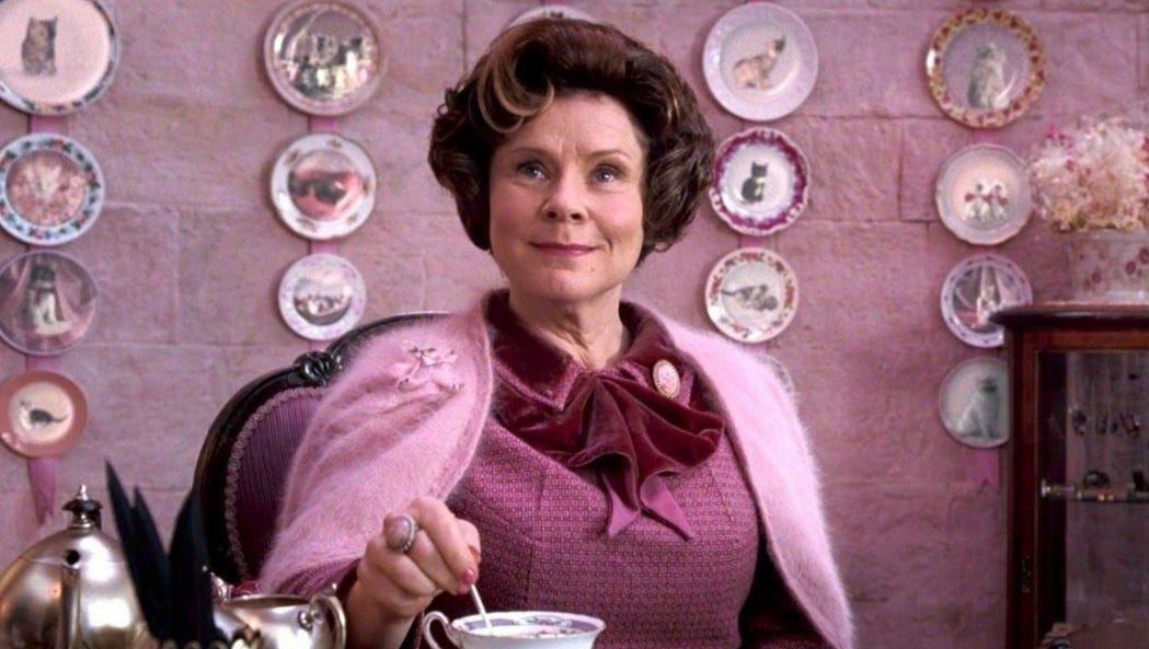 Delores Umbridge: The Face of Tyranny at Hogwarts | by Happyyipo | Medium