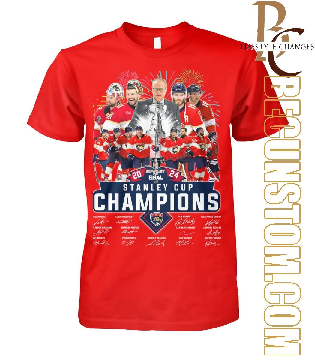 Florida Panthers 2024 Stanley Cup Champions T-Shirt | by Becunstom ...
