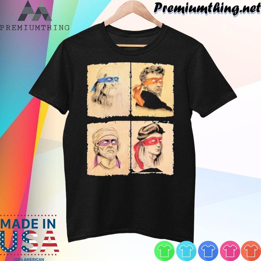 Official Funny Italian Artists Turtles Art Lovers Gift Renaissance ...