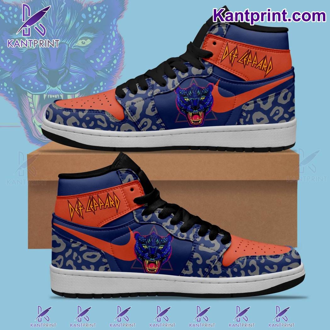 Unleash Your Wild Side with the Def Leppard Leopard Air Jordan High Top ...