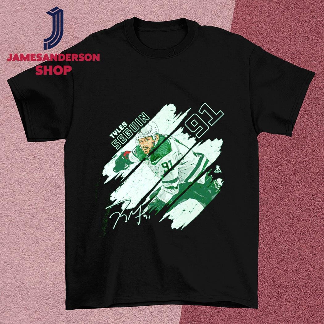 Tyler Seguin 91 Dallas Stars Ice Hockey stripes signature shirt ...