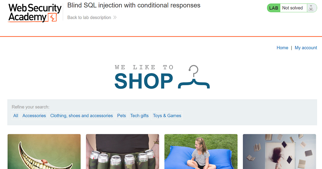 Blind SQL injection with conditional responses — PortSwigger Academy Lab | by Munim Turjo | Medium