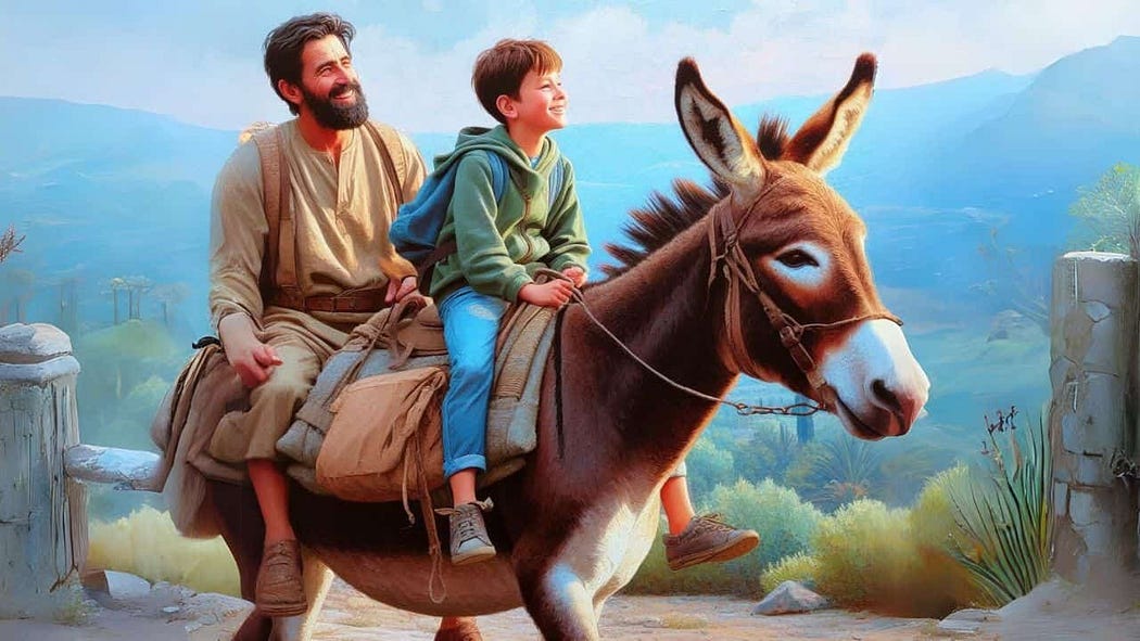 THE OLD MAN AND HIS SON WITH THEIR DONKEY | by Muhammad Nasir | Oct ...