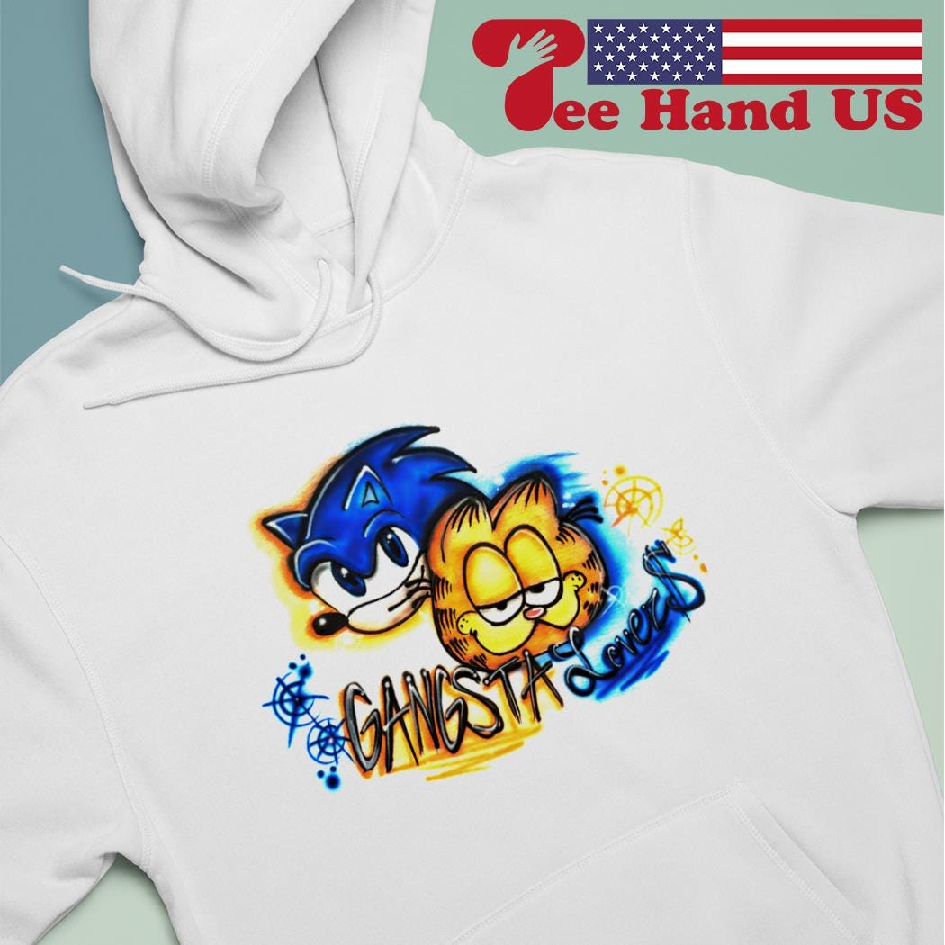Sonic and Garfield gangsta lovers shirt | by Teehandusstore | Sep, 2023 ...