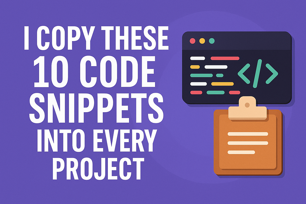 10 Code Snippets used in Every Project | by Babar saad | Aug, 2025 | JavaScript in Plain English