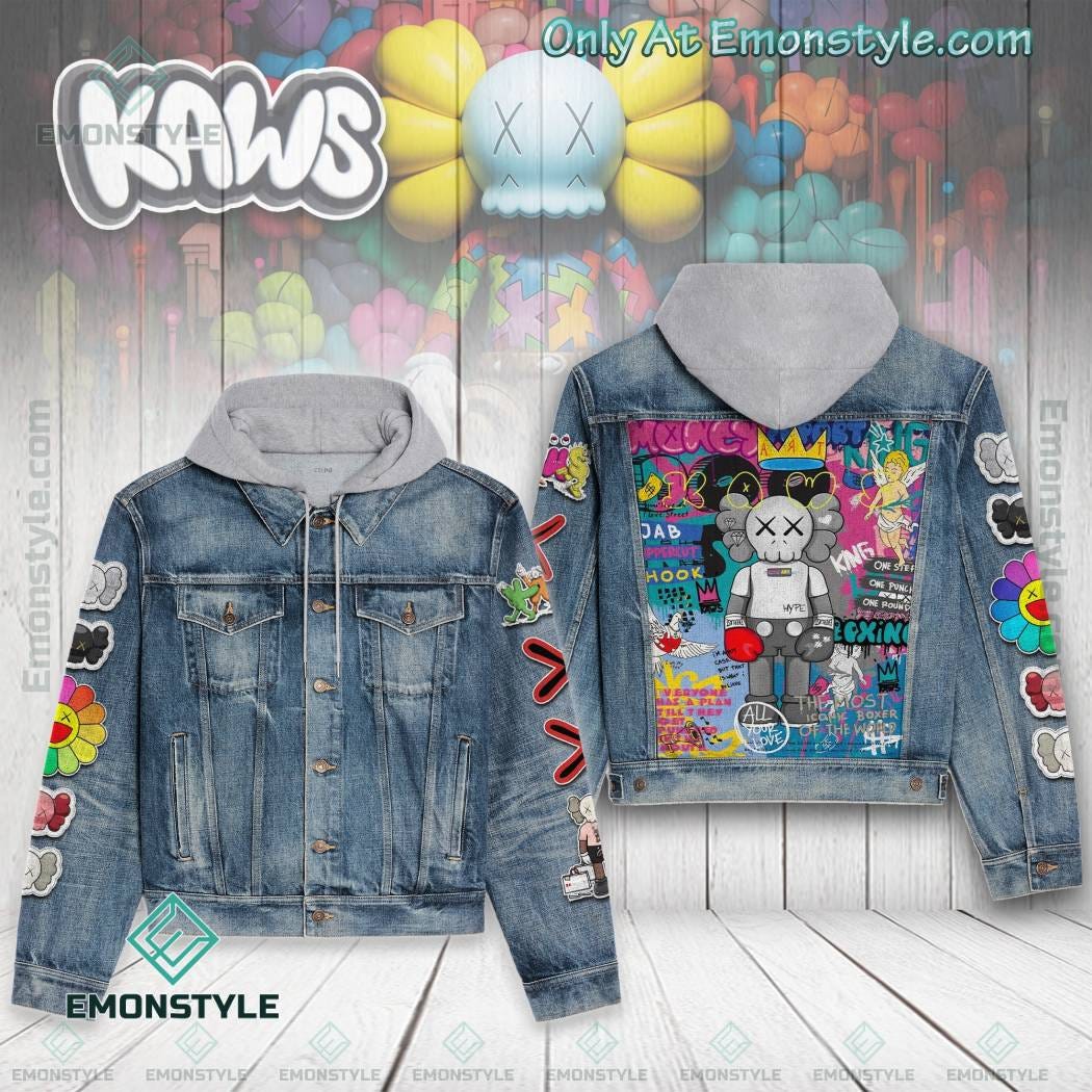 Kaws “All Your Love” Jean Hoodie Jacket: Wearable Art for the Kaws ...