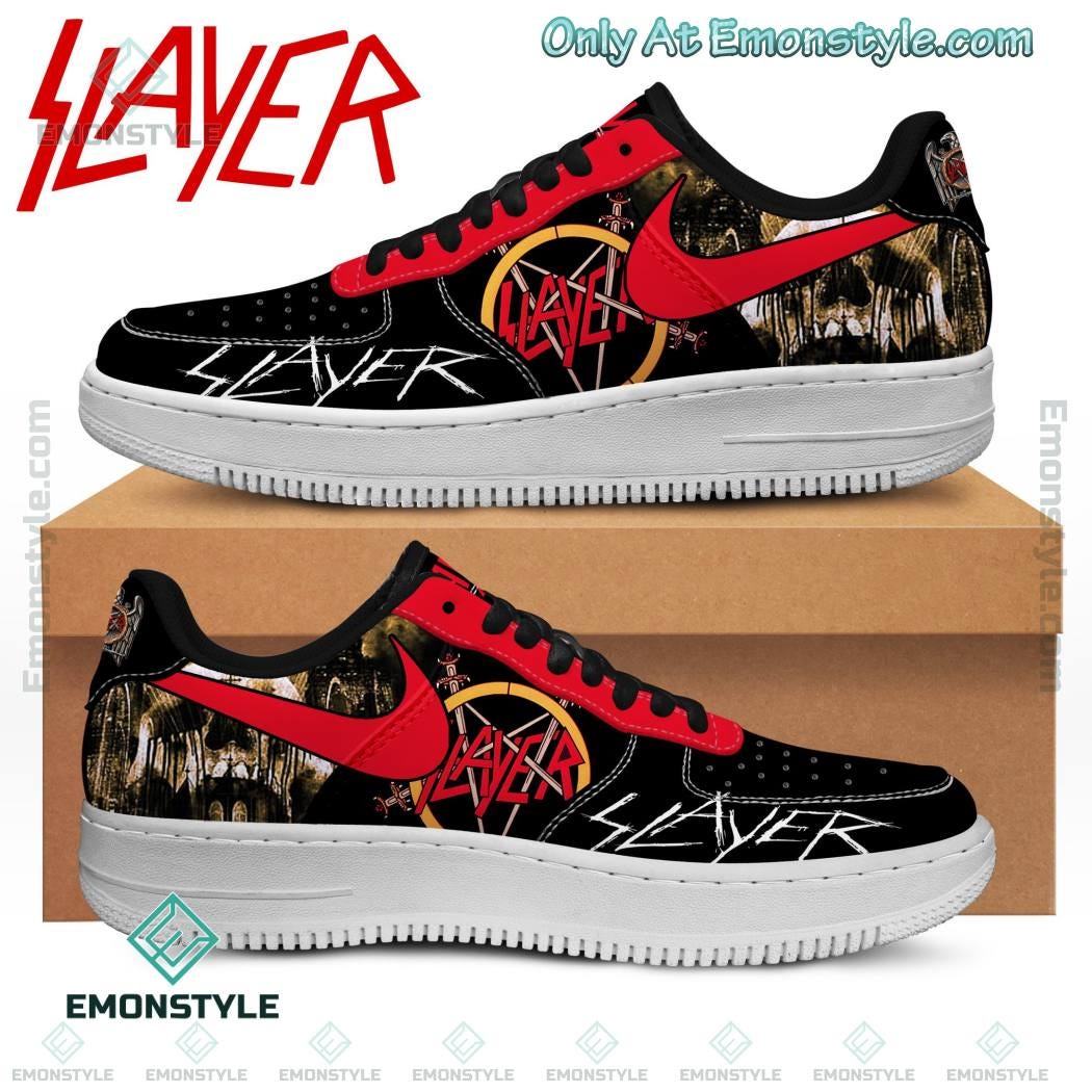 Slayer Rock Band Skull Air Force Shoes: Unleash Your Inner Metalhead ...
