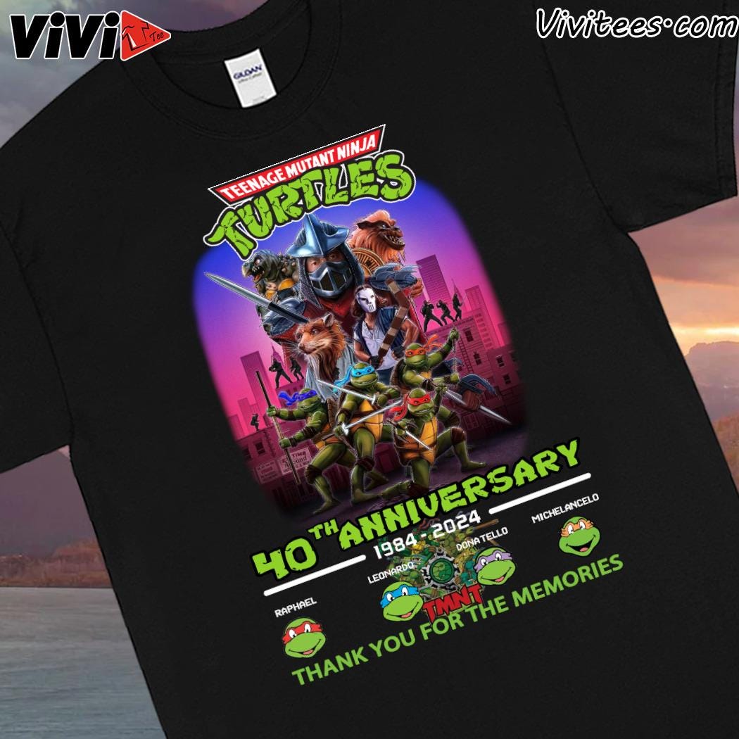 Official Design 2024 Turtles 40th Anniversary 1984–2024 Thank You For ...