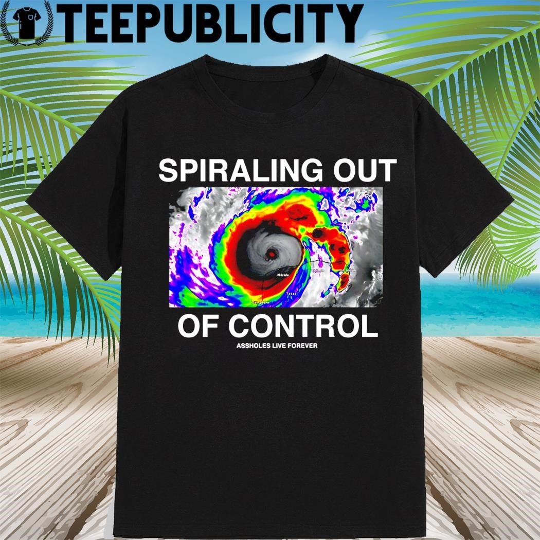 Spiraling out of Control Hurricane tee - TeePublicityLLC - Medium