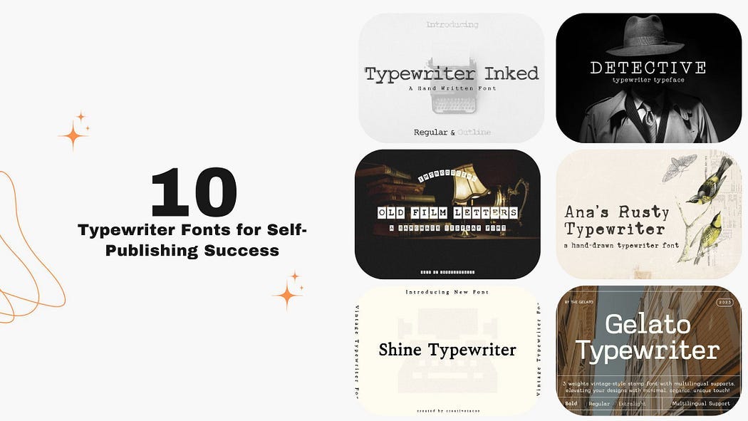 10+ Typewriter Fonts for Self-Publishing Success | Bootcamp