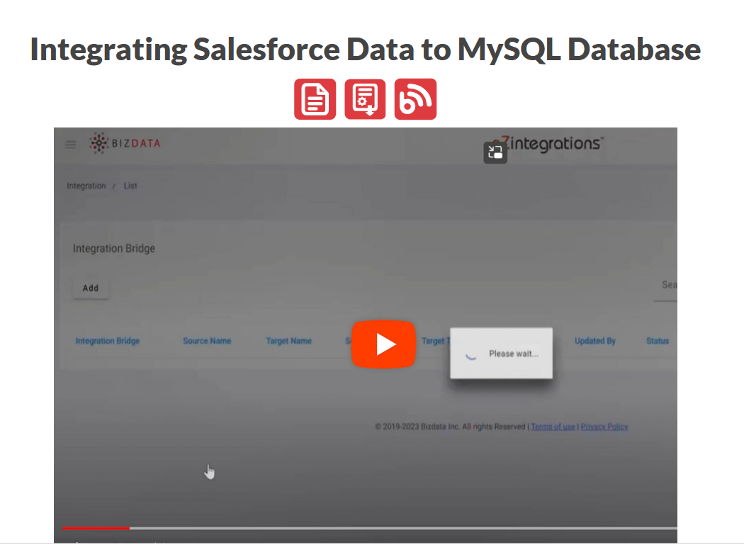 Integrating Salesforce Data To Mysql Database With Ezintegrations