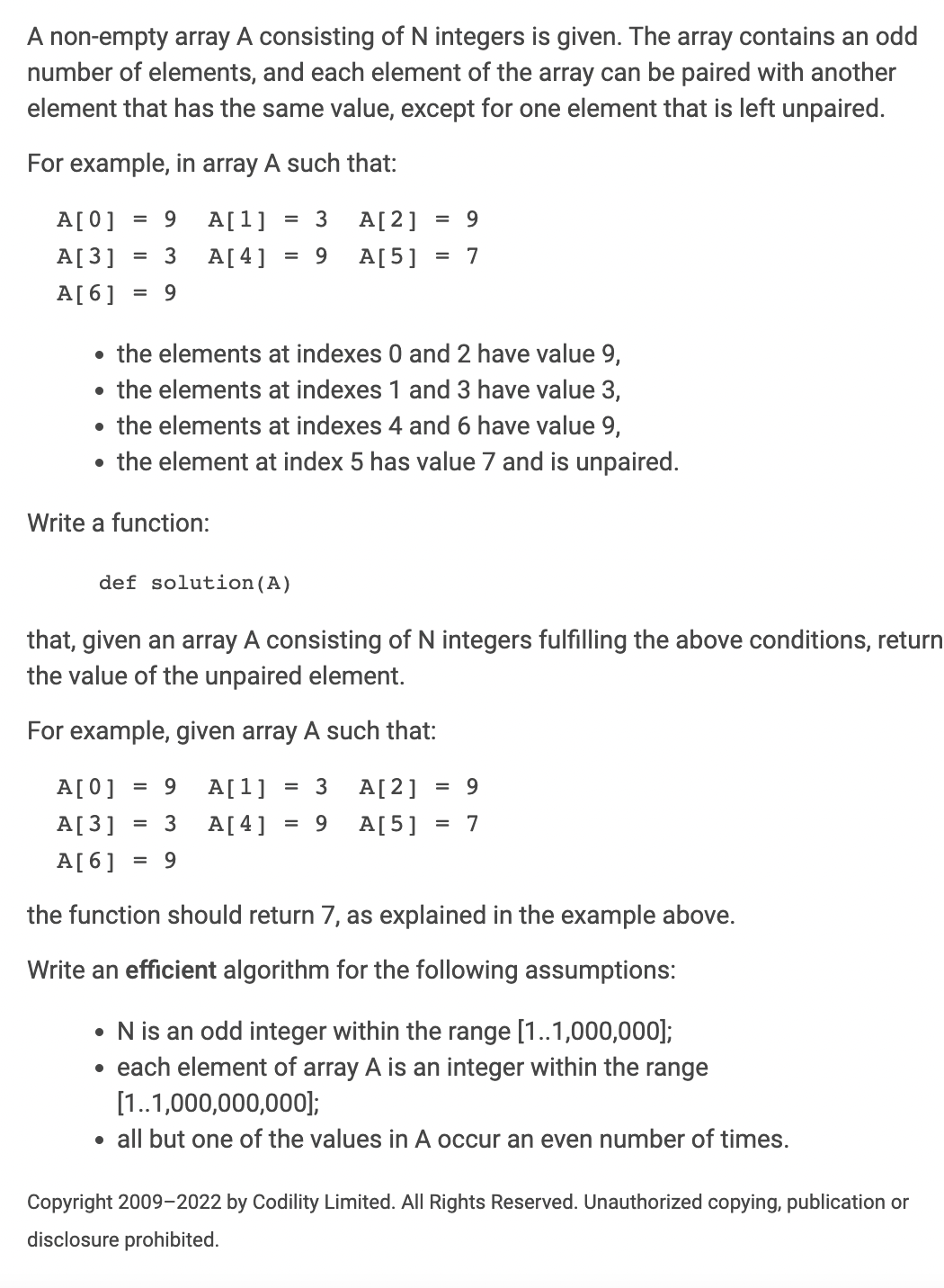 [Code Kata] 코딜리티 Codility Lesson2 — OddOccurrencesInArray | by SeungHyun Kim | SunRiv Blog | Medium