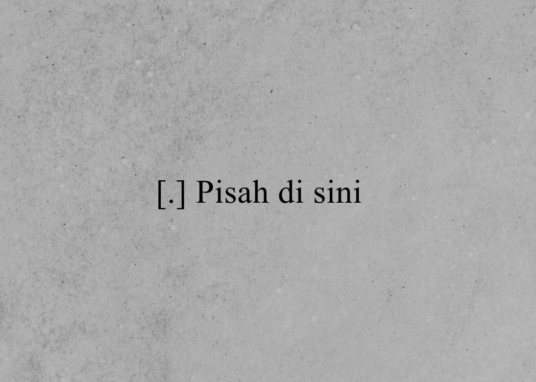 Pisah di sini. Diburu waktu, Mahatma memberi isyarat… | by keju | Medium