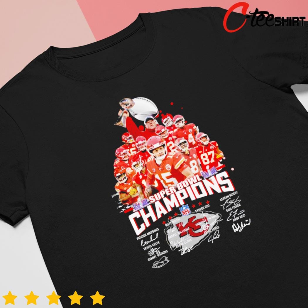 Chiefs Kansas City Super Bowl LV III champions signatures shirt | by ...