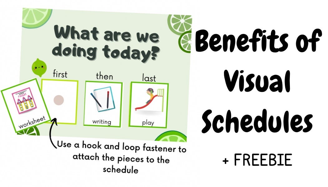 The Benefits of Using a Visual Schedule and First/Then Boards + FREEBIE ...