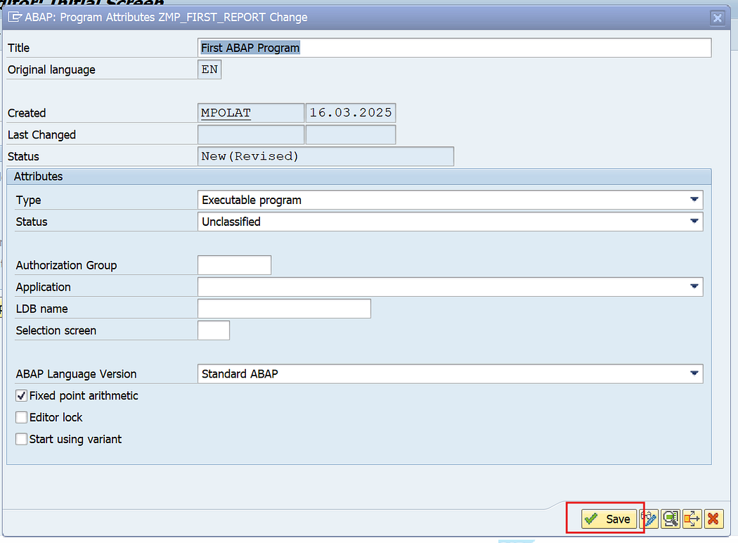 SAP ABAP Rapor Oluşturma (SE38)|İlk Program - SAP, SAP Blog