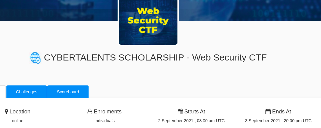 CYBERTALENTS SCHOLARSHIP — Web Security CTF | by blackninja23 | Medium