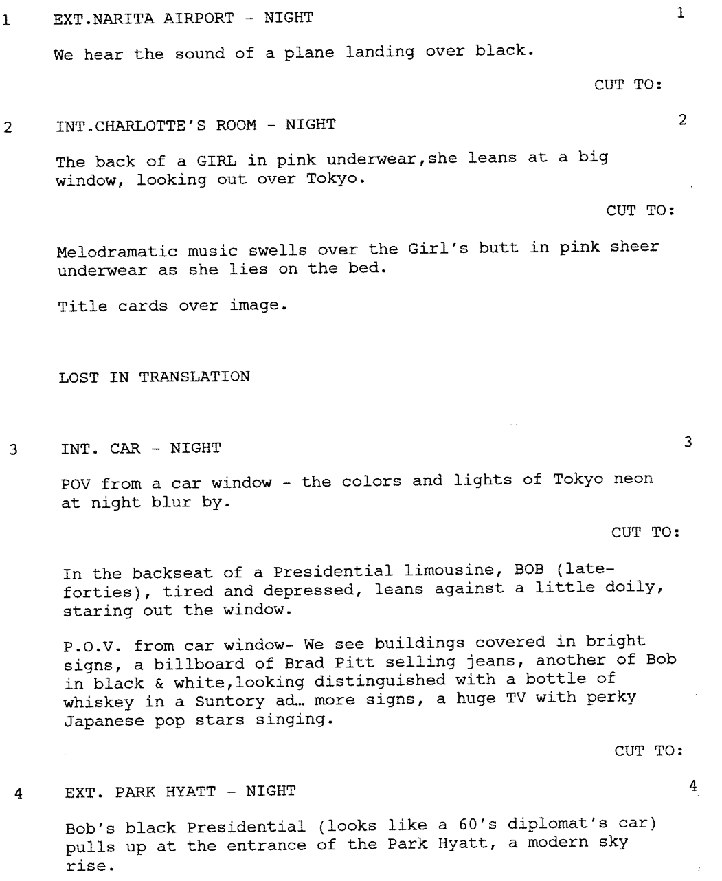 Page One: ‘Lost in Translation’ (2003) - Go Into The Story