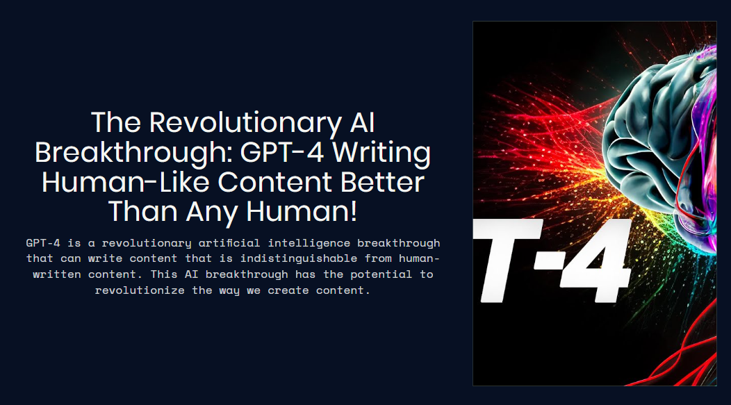 Revolutionary AI Breakthrough: GPT-4 Can Write Human-Like Content ...