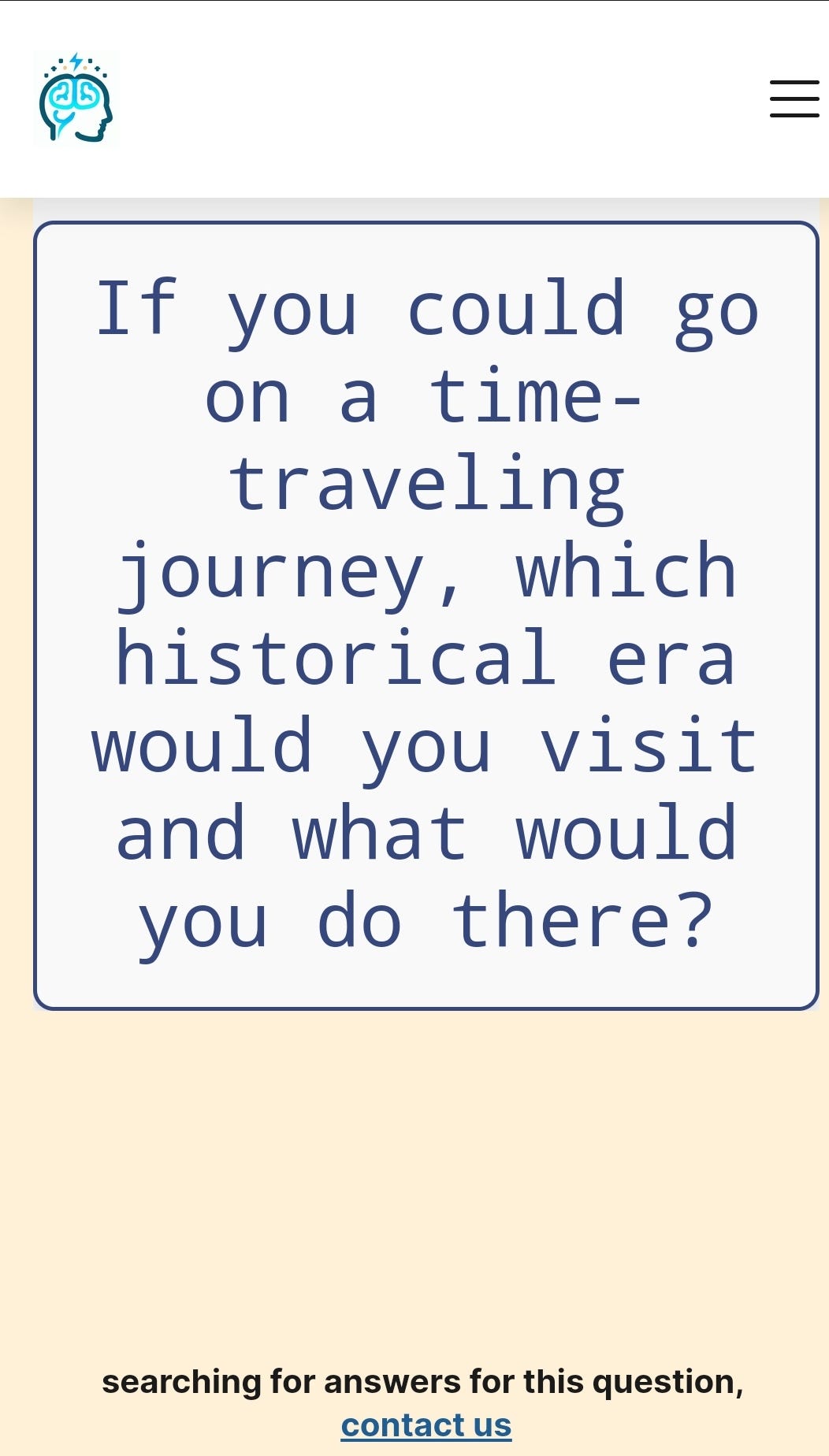 If you could go on a time-traveling journey, which historical era would ...