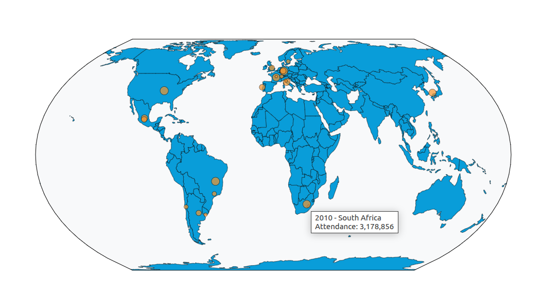 Historical FIFA World Cup geo map with React and D3. | by Livingstone ...