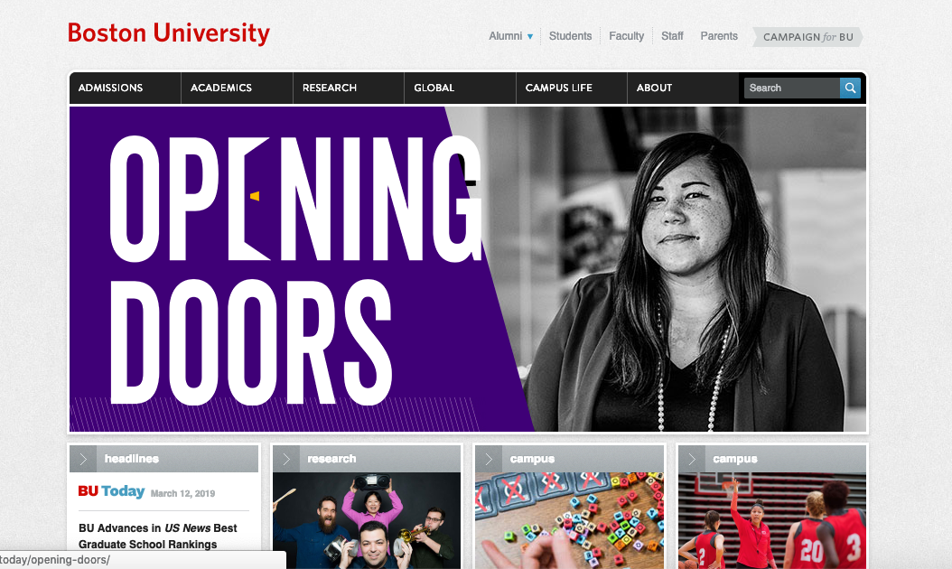 Usability case study: scanning the Boston University website! | by ...