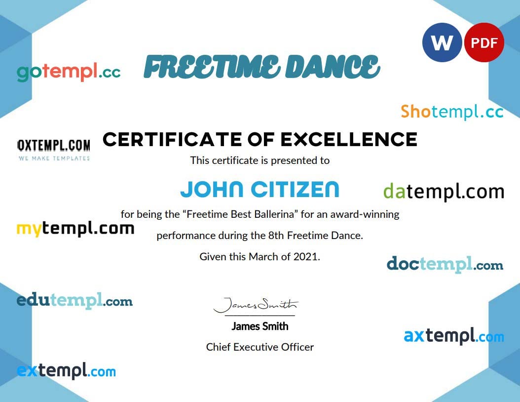 USA Best Performance certificate template in Word and PDF format | by ...