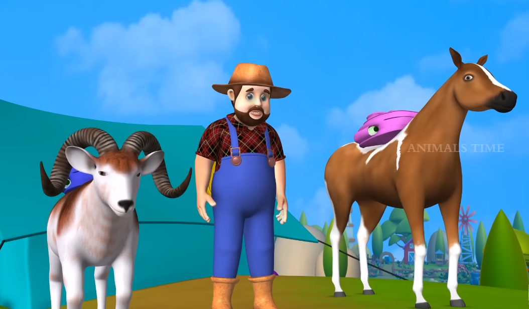 Animals Travel Adventure — Magical Flying Train | Farm Animals Cow, Pig ...