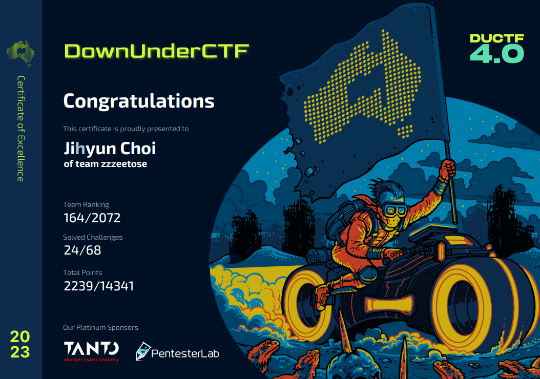 [CTF Writeup] DownUnderCTF 2023 Writeups | by zzzmilky | Medium