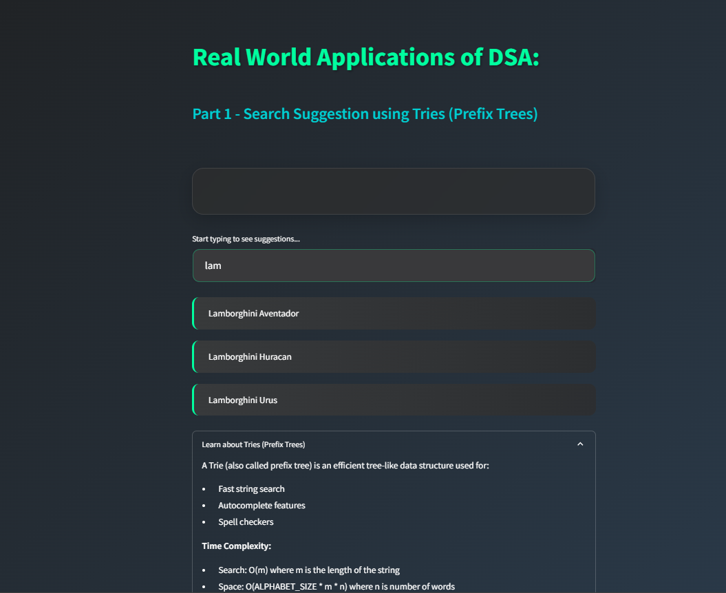 Real-World Applications of DSA: Part 1 — Search Suggestions with Tries (Prefix Trees) | by ...