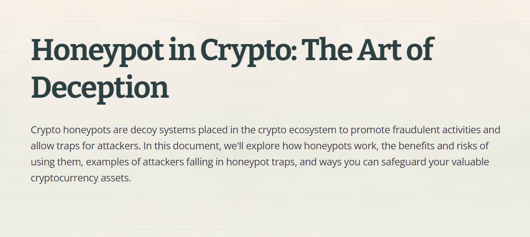 Honeypot in Crypto: The Art of Deception | by Bitcoinologies | Medium