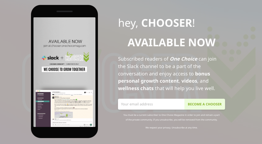 hey, Choosers!. We choose to make healthy choices and… | by Editors at ...