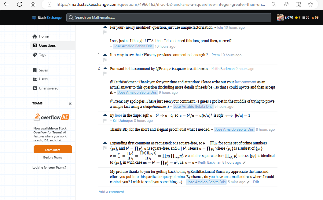 MO Q#478040 and MSE Q#4966163, and an almost-perfect manuscript on number theory | by Jose ...