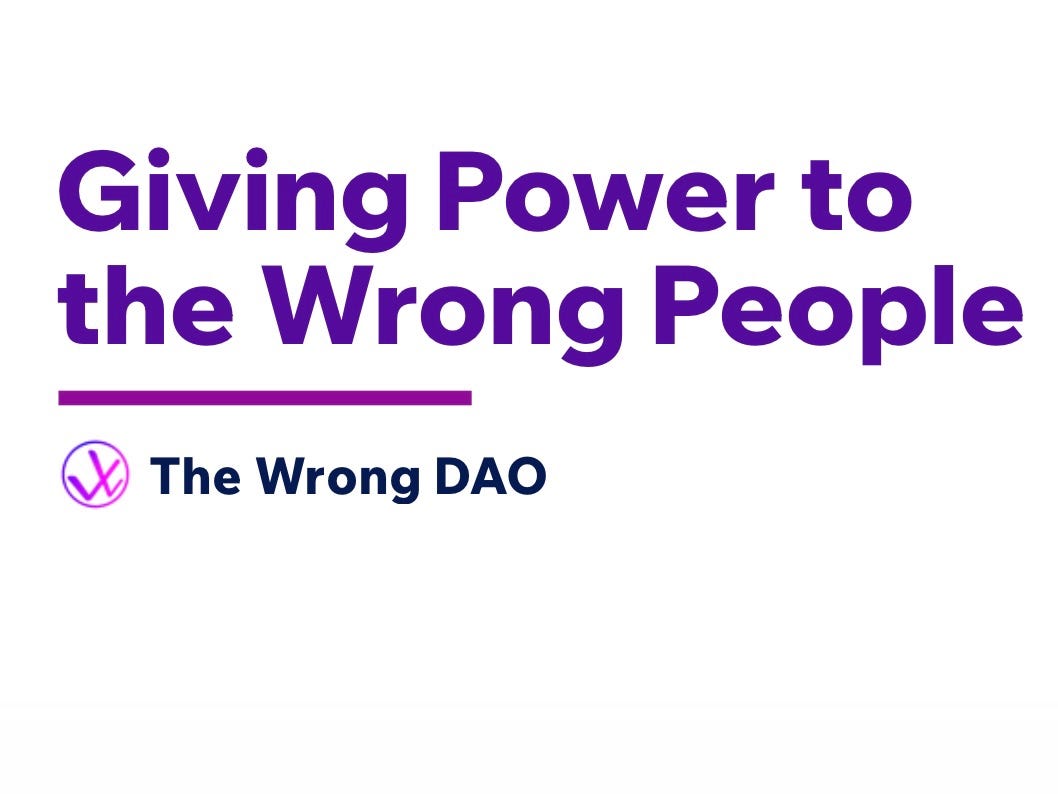 The Wrong DAO. What is this now? | by Stewpitoshi | Medium