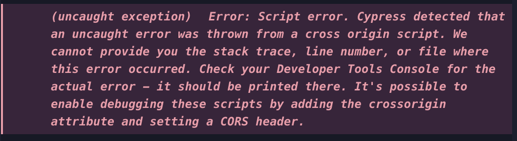 Resolved Uncaught Exceptionerror Script Error Cypress Detected That An Uncaught Error Was 0801