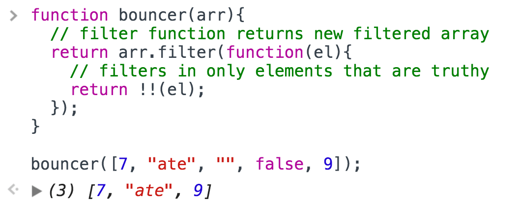 Falsy Bouncer. Remove all falsy values from an array. | by Heggy Castaneda | Medium