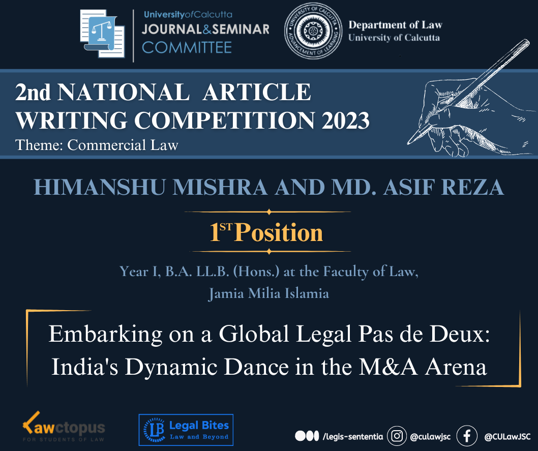 NAWC’23 — WINNER [Embarking on a Global Legal Pas de Deux: India’s ...