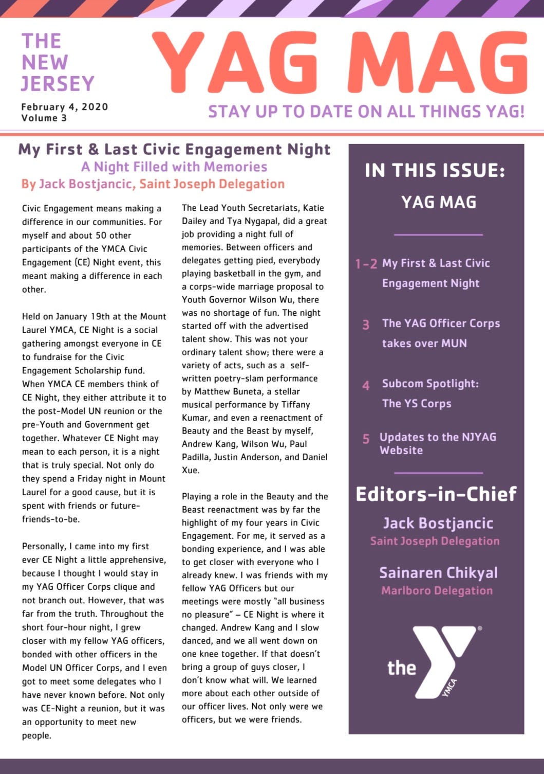 YAG MAG — February 2020 — Vol. 3. The February YAG MAG, about everything… | by YMCA NJ Youth and ...
