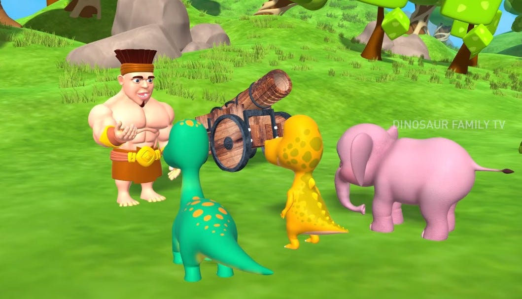 Epic Dinosaur Battle: T Rex and Long Neck Brachiosaur with War Cannons ...
