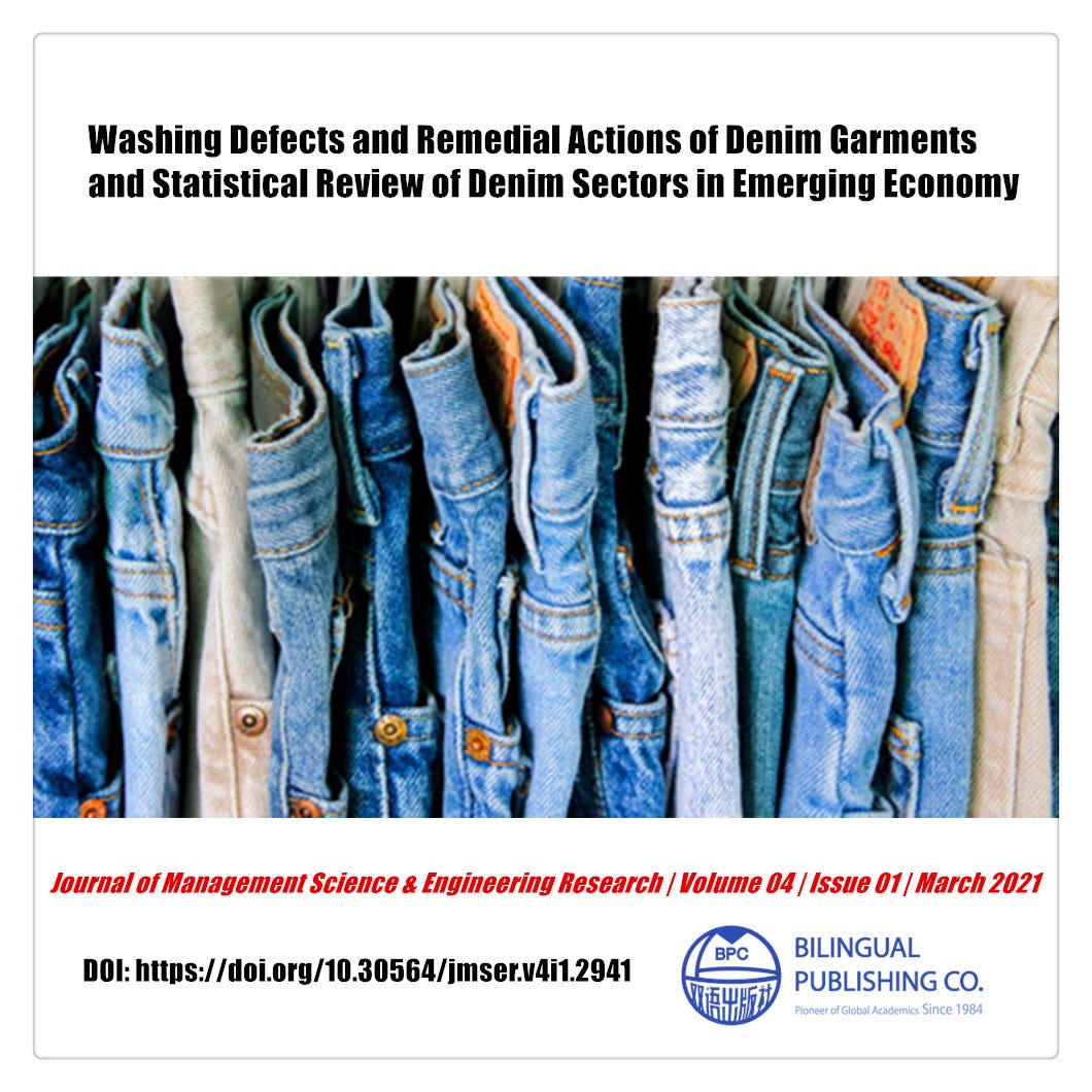 Washing Defects and Remedial Actions of Denim Garments and Statistical ...