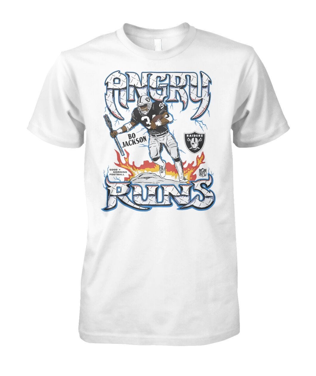 Angry Runs Raiders Bo Jackson Shirt - Geartee - Medium