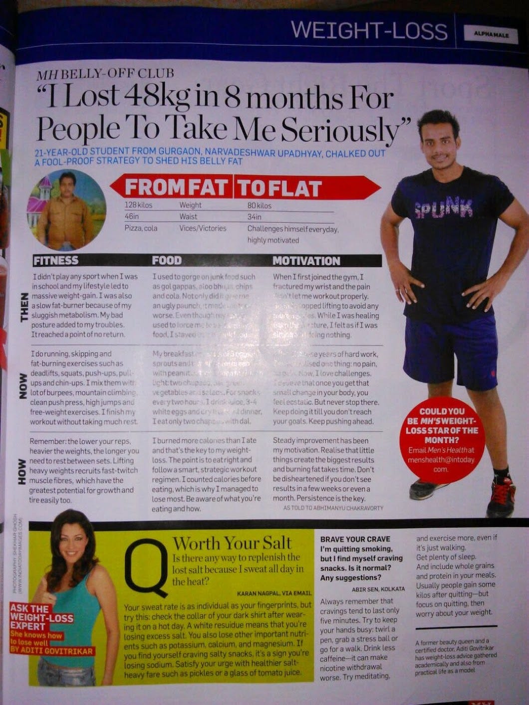 This my article abut weight loss fat to fit in mans helth magazine | by ...