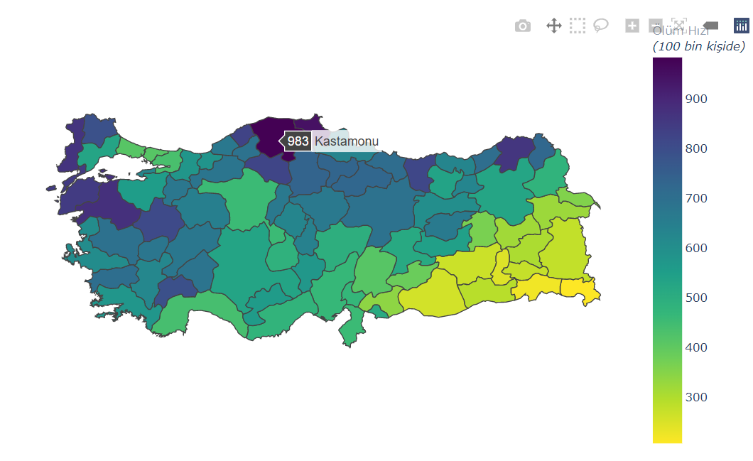 Plotly Choropleth Map ile Türkiye’de Ölüm Nedenleri Üzerine Veri ...