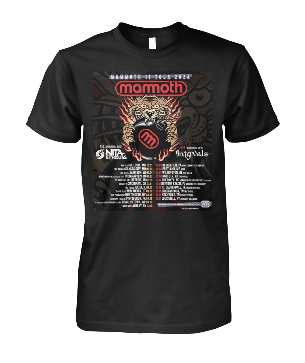 Wolfgang Van Halen Mammoth II Tour 2024 Shirt | Medium