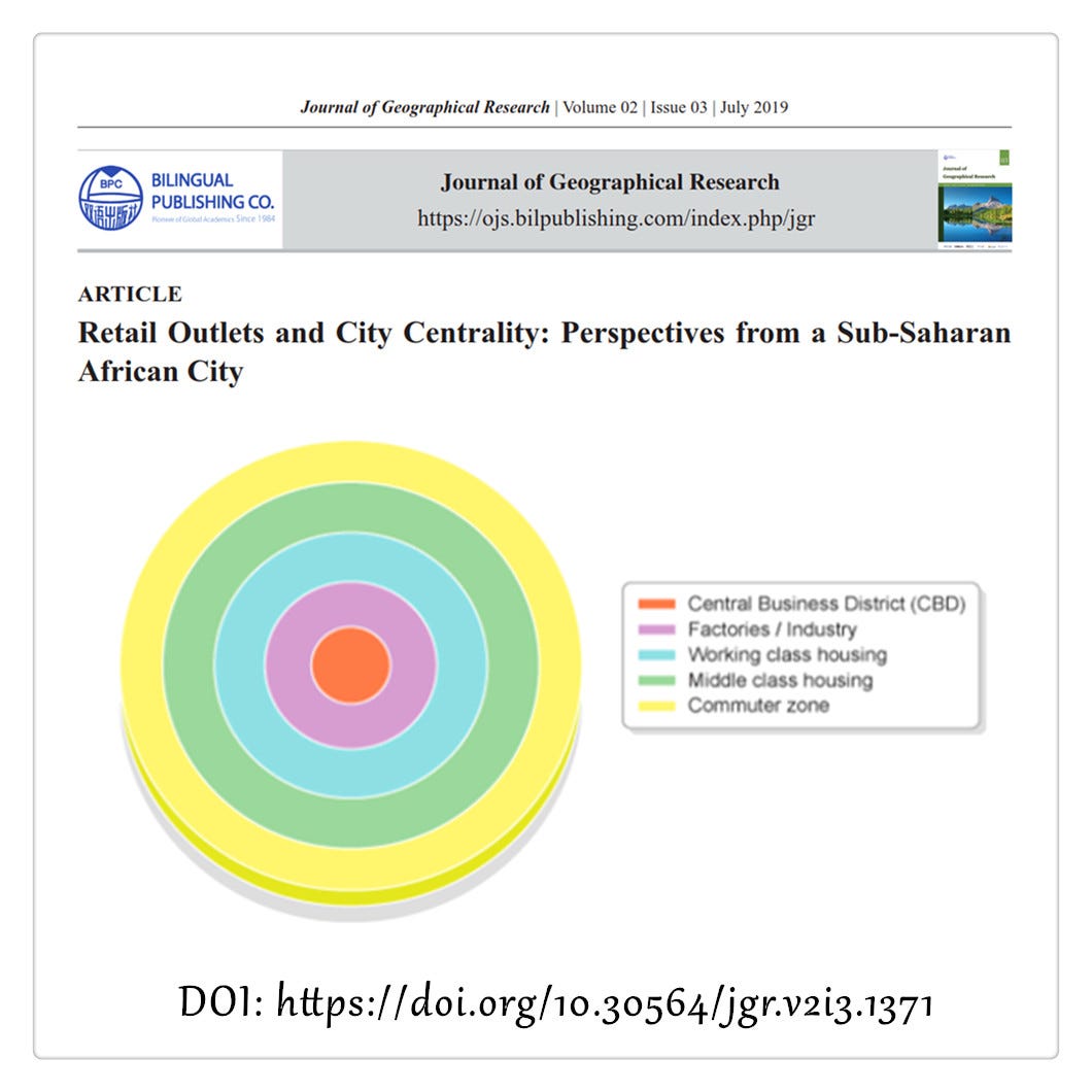 Retail Outlets and City Centrality: Perspectives from a Sub-Saharan ...