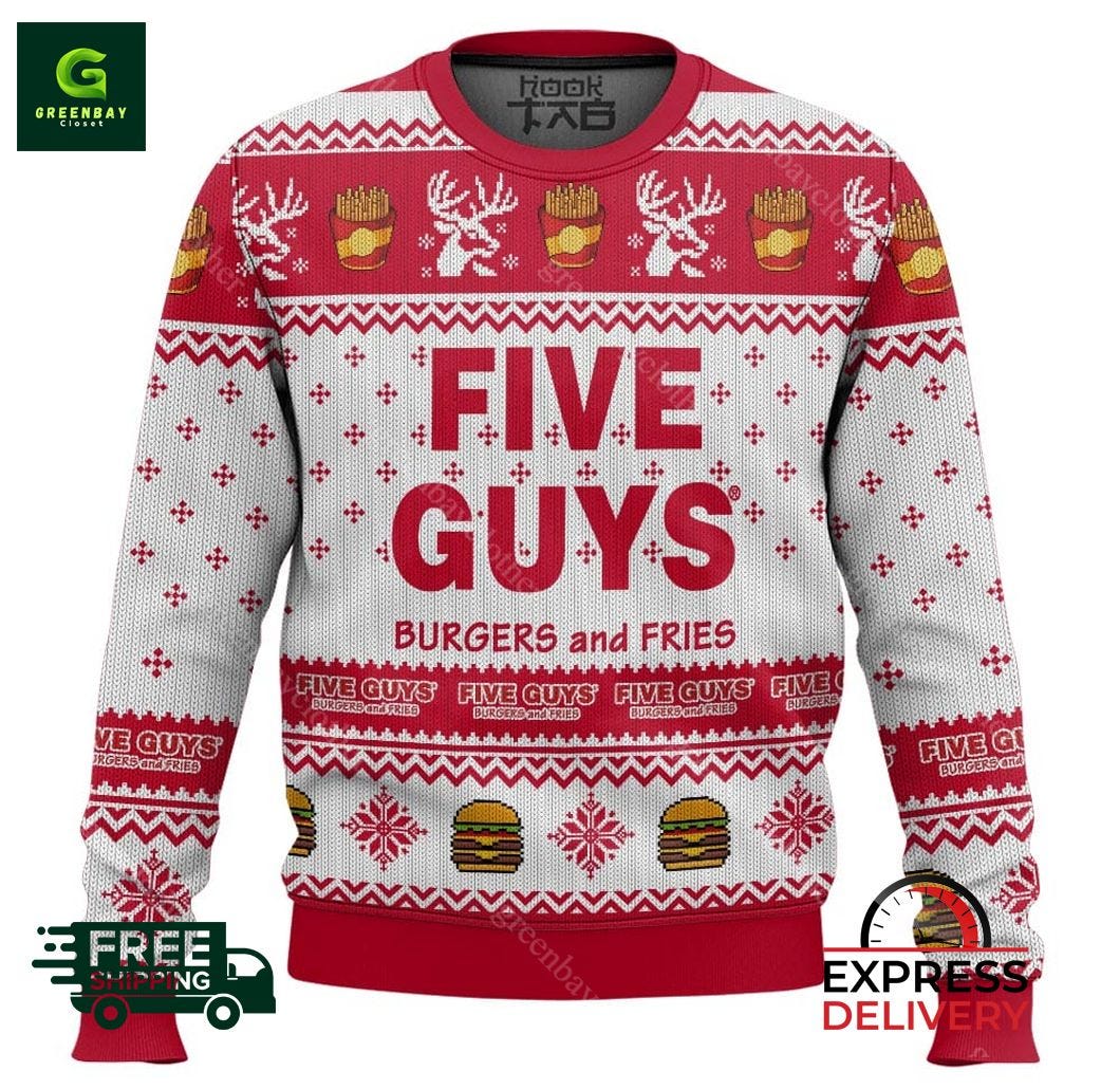 Five Guys Burgers and Fries Ugly Sweater: Taste the Holiday Spirit with ...