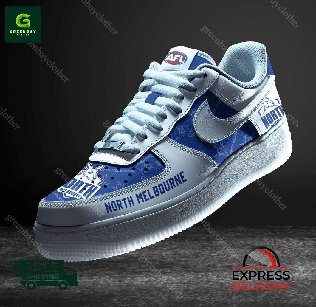 North Melbourne FC AFL Air Force 1 Sneaker: Step Into Victory with Roos ...