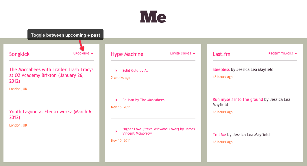 Flavors.me + Songkick! | by Songkick | Songkick
